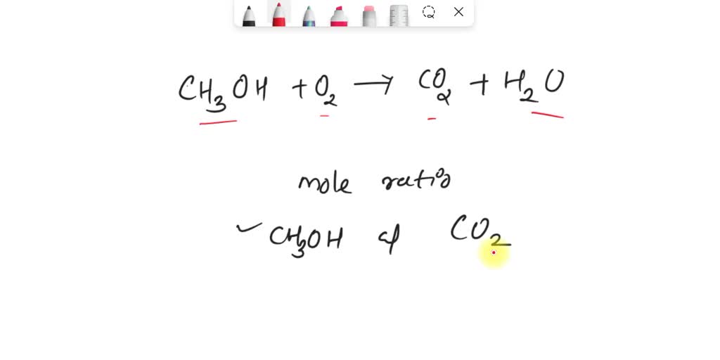 SOLVED: Given the unbalanced chemical equation, CH3OH(l) + O2(g) â†’ CO2(g) + H2O(g), what is ...