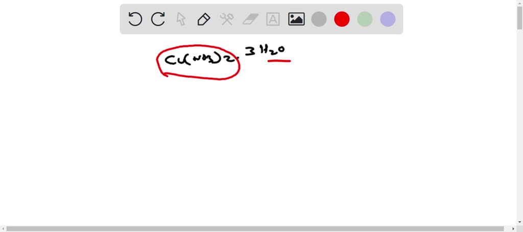 SOLVED: Copper nitrate is a hydrate with the following formula: Cu(NO3 ...