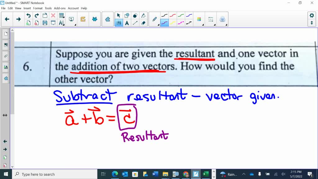 SOLVED: Make a diagram to show how you would subtract the second vector ...
