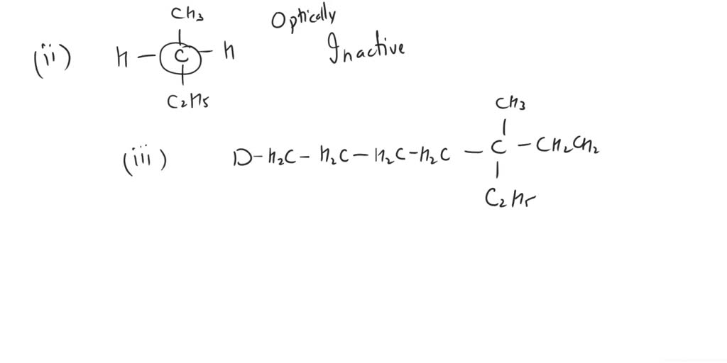 Q3. A) Which of the following compounds are optically active and ...