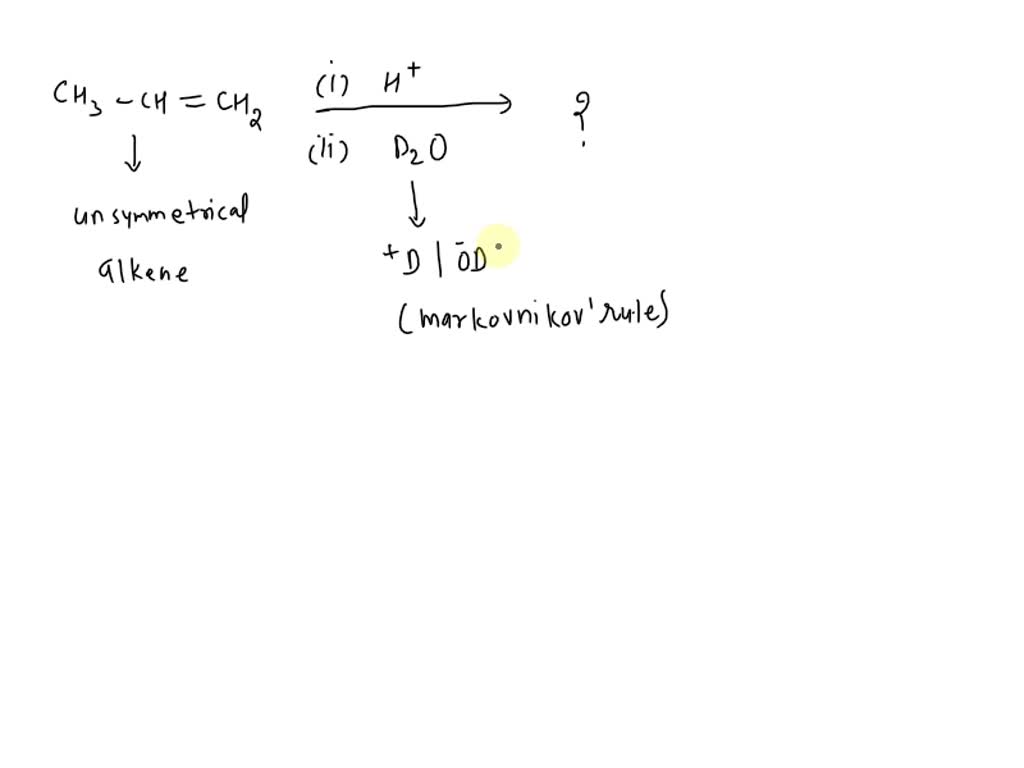 SOLVED: Identify the product of the following reaction: CH3 - CH = CH2 ...