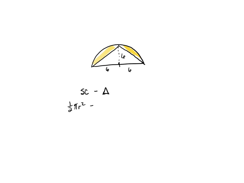 SOLVED: A triangle is placed in a semicircle with a radius of 5 yd, as shown below. Find the ...