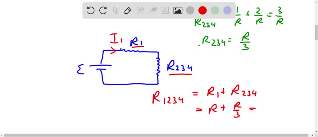 SOLVED: In the circuit of the figure, each resistor represents a light bulb. Let R1 = R2 = R3 ...