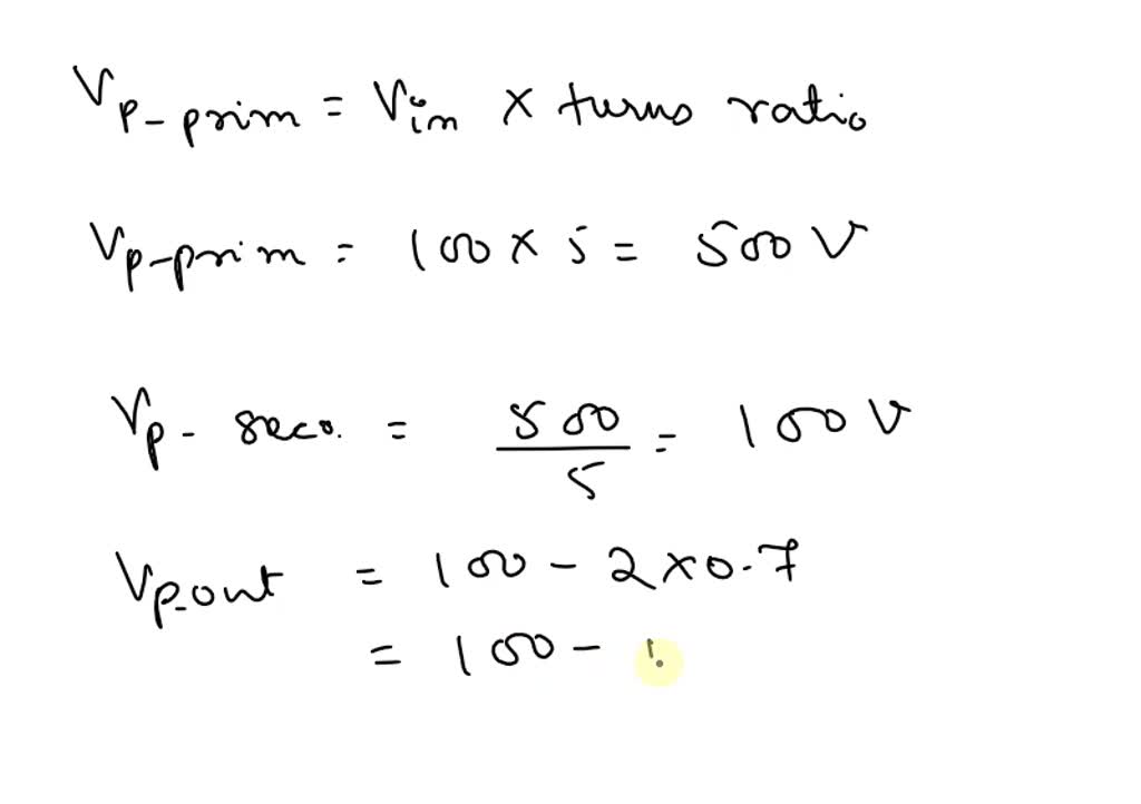 SOLVED: Q.4) The peak inverse voltage rating of each diode with a center-taped transformer used ...