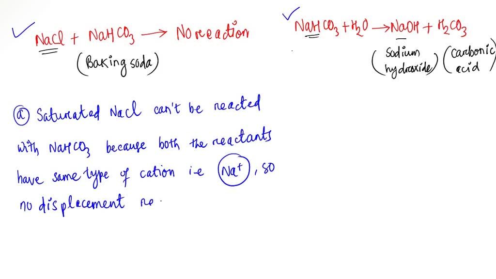 SOLVED: What happens to the saturated NaCl solution when solid baking ...