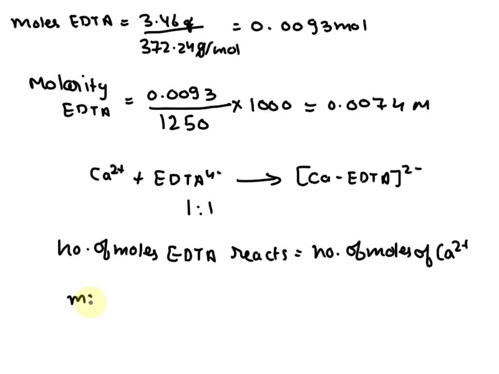 SOLVED: An EDTA titration was used to quantify the concentration of Cu2+ in powdered milk. The ...