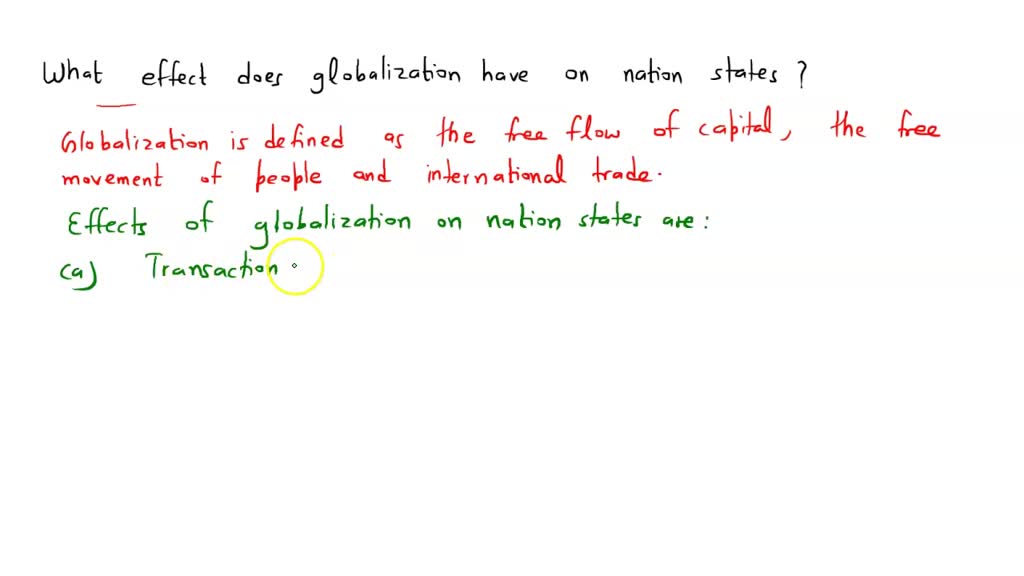 SOLVED: Globalization and its Consequences: Importance of the USA in ...