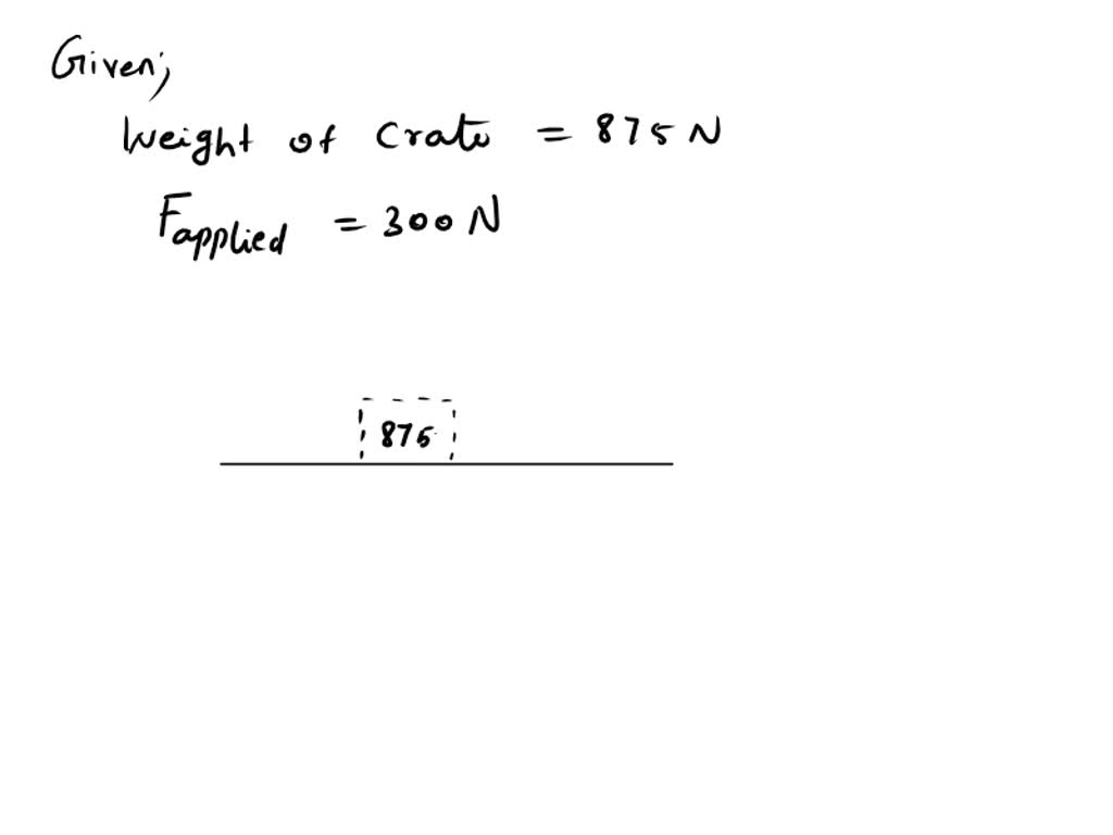 SOLVED: Suppose you have to move a heavy crate of weight 875 NN by ...