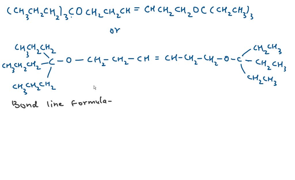 SOLVED: Draw the correct bond-line structure for the following compound ...