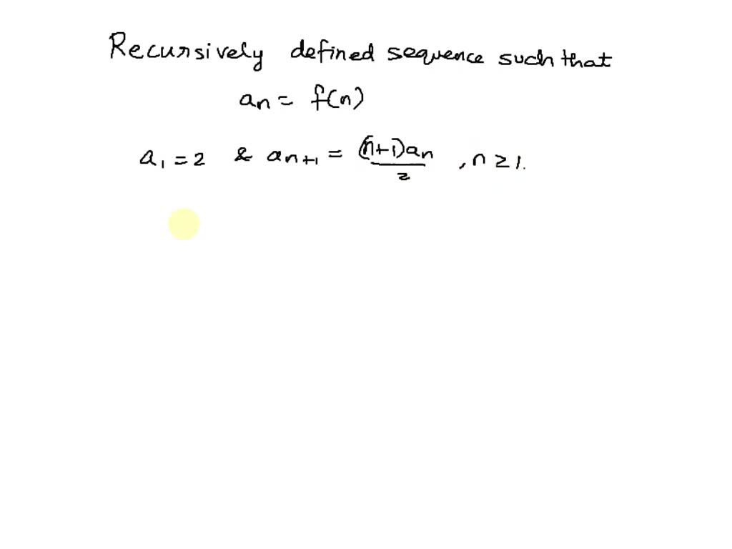 SOLVED: point) Find a function, f(n) , that identifies the nth term of the following recursively ...