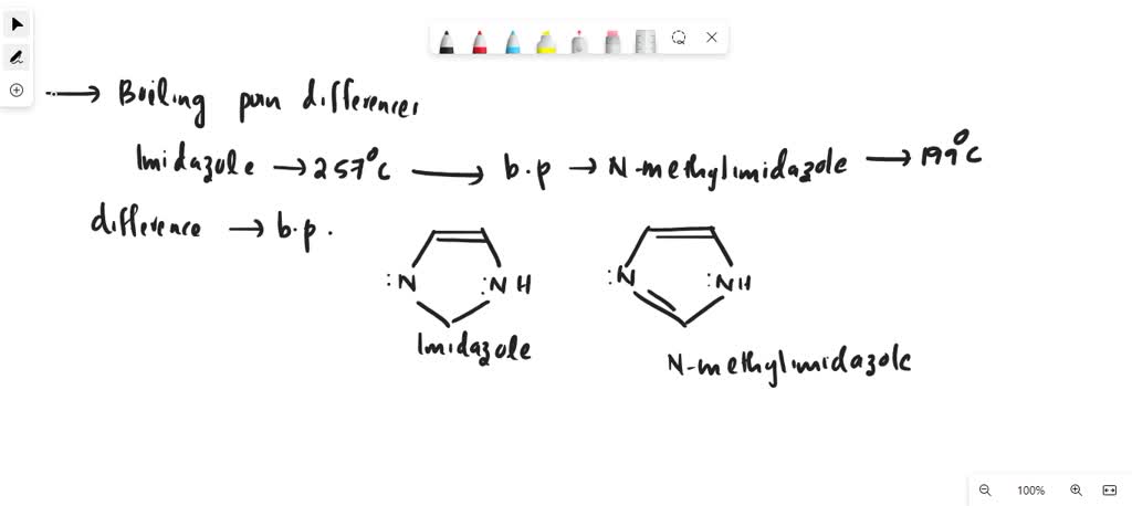 SOLVED: Imidazole boils at 257 °C, whereas N-methylimidazole boils at ... SOLVED: Imidazole boils at 257 °C, whereas N-methylimidazole boils at ...