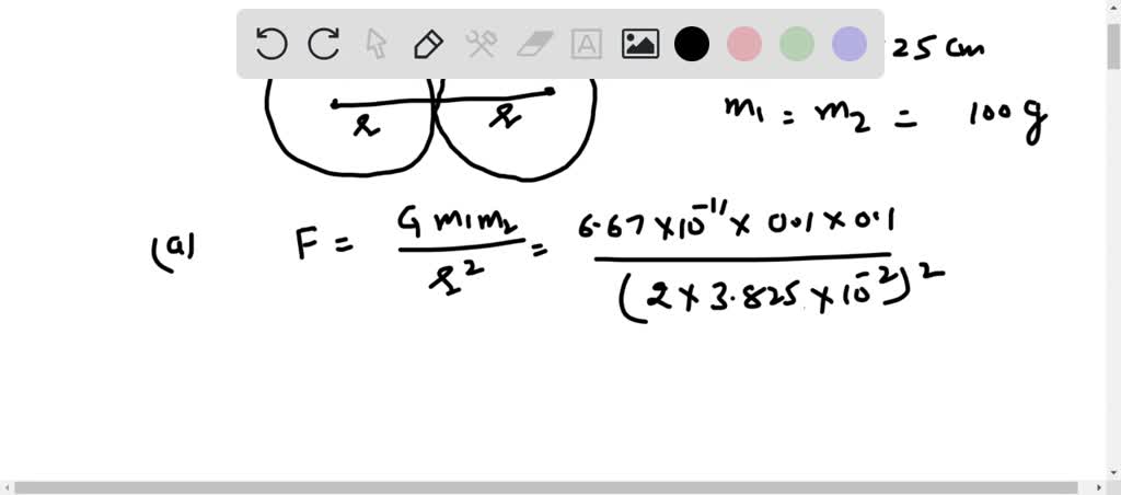 Solved Calculate The Attraction Force Between Two Apples Placed Next