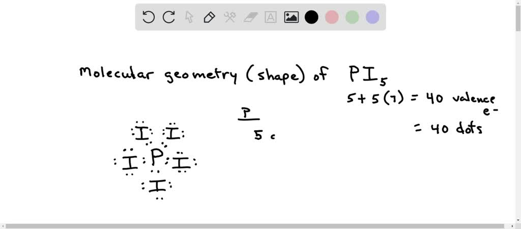 SOLVED: If the compound phosphorus pentaiodide (PI5) has no lone pairs ...