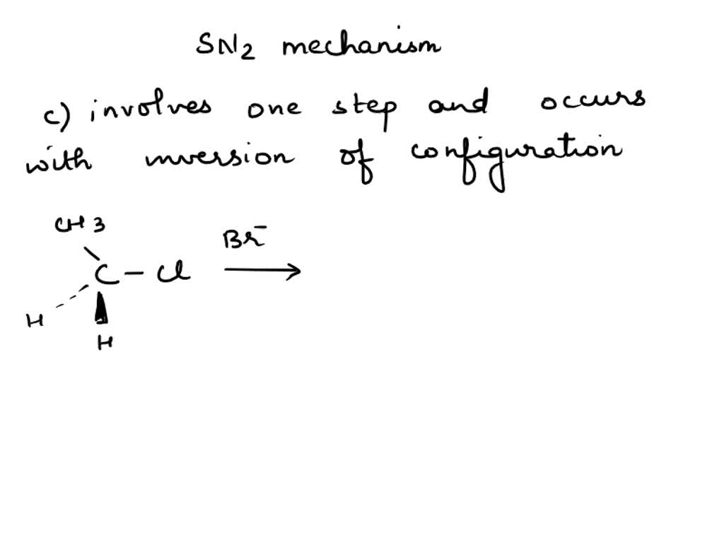 SOLVED: Which of the following statements about the SN2 mechanism for ...