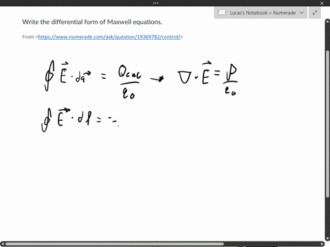 SOLVED: Given Maxwell's equations in point form, assume that all fields vary as $e^{s t}$ and ...