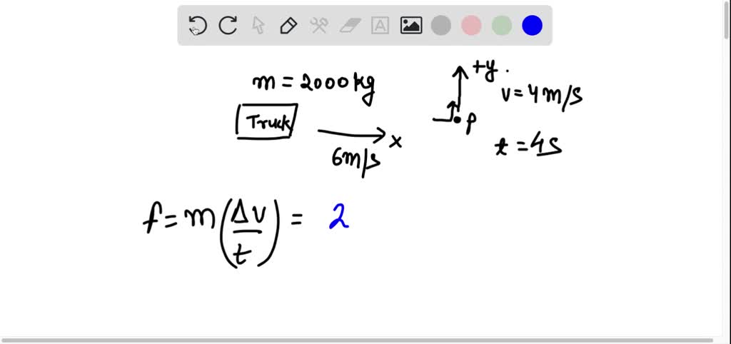 A 2000-kg truck traveling at a speed of 6.0 m/s makes 90' turn in a ...