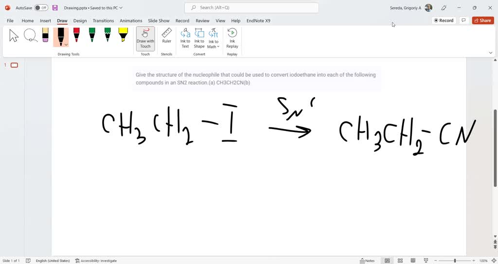 SOLVED: Give the structure of the nucleophile that could be used to ...