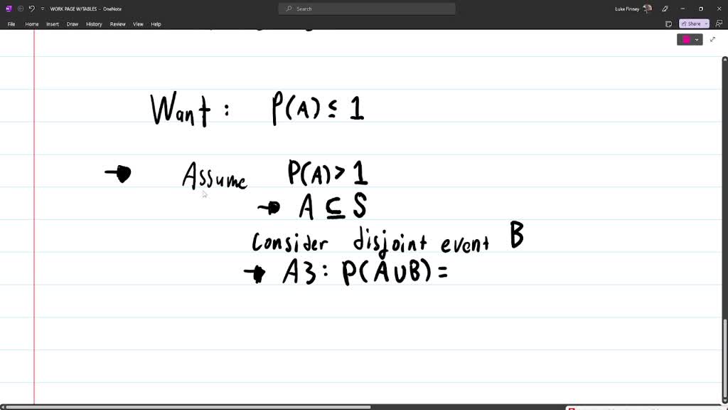 SOLVED: Prove that for any event A in a probability space, P(A) is always less than or equal to ...
