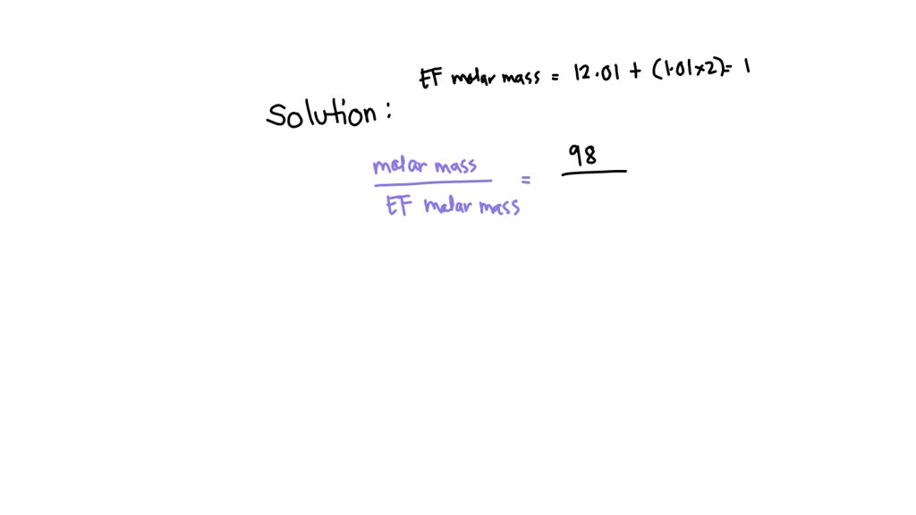 SOLVED: A compound with the empirical formula CH2 has a molar mass of ...