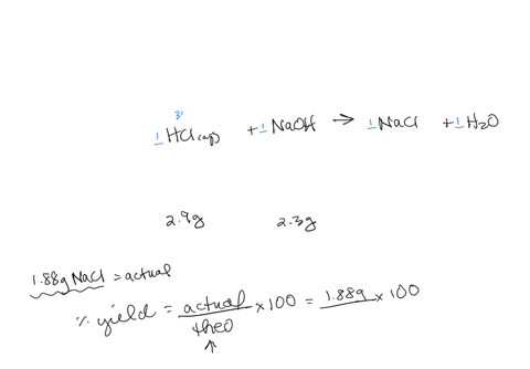 Aqueous hydrochloric acid (HCl) reacts with solid sodium...