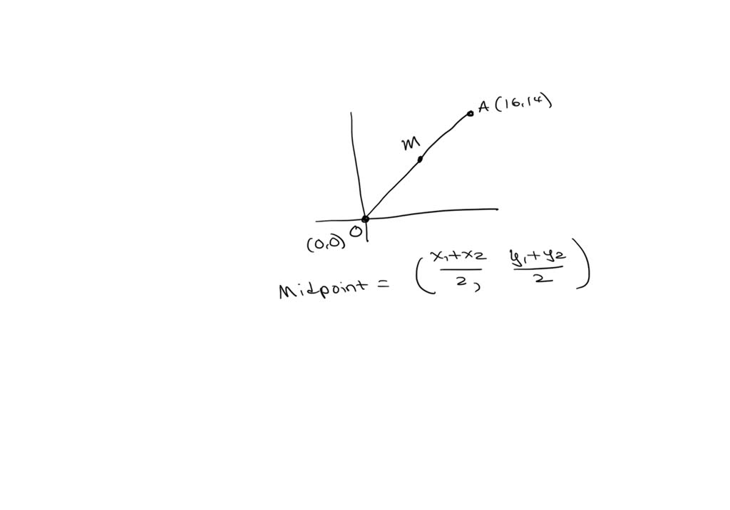 SOLVED: Point M is the midpoint of line segment OA, shown below ...