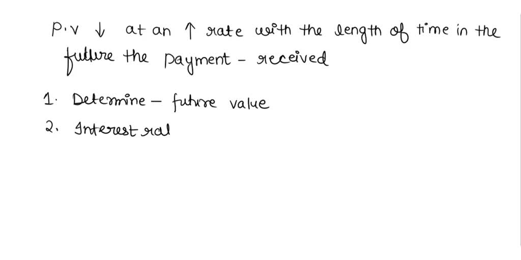 SOLVED: Does present value decrease at a linear rate, at an increasing ...