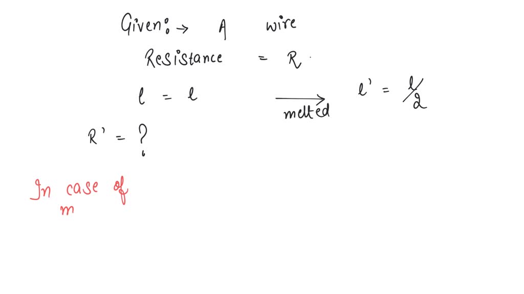 SOLVED: Texts: Part 1: Resistance, resistivity, length of wire A ...