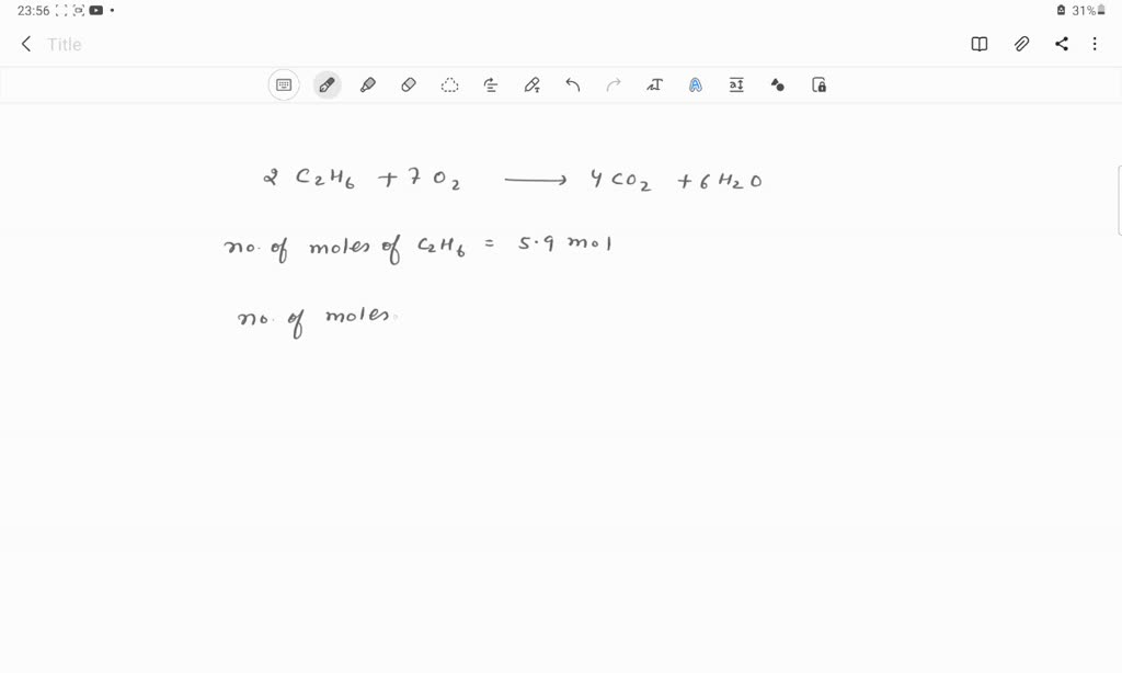 SOLVED: The combustion of ethane (C2H6) produces carbon dioxide and steam. 2C2H6(g) + 7O2(g) âŸ ...