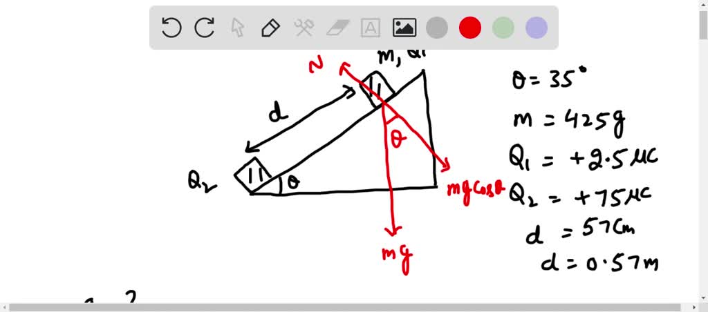 SOLVED: A charged box (m = 485 g, q = +2.50 Î¼C) is placed on a ...