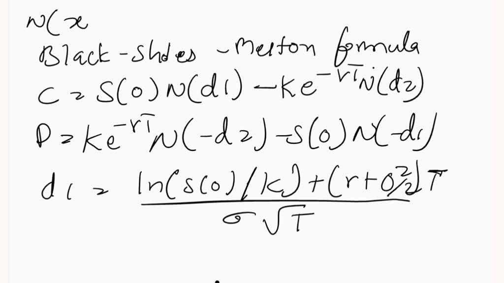 SOLVED: The delta-hedge ratio is essential in both the Black-Scholes ...