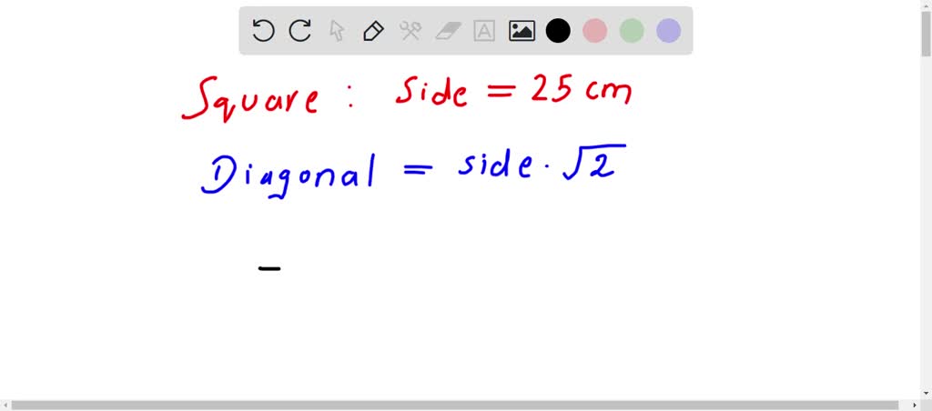 SOLVED: 9. The side of a square is 25 cm. Find the length of its ...