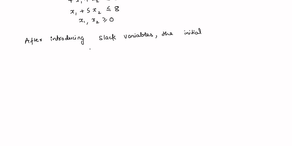 Solved A Using Slack Variables Determine The Initial B Write The Simplex Tableau System