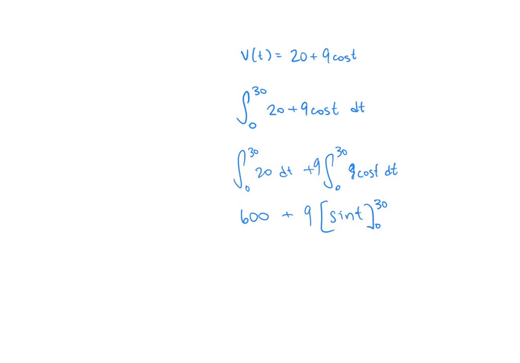 SOLVED: Consider the following problem: Find the distance traveled in 30 seconds by an object ...
