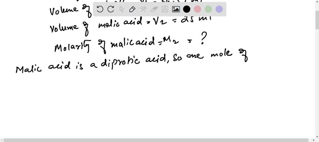 SOLVED: In a titration of diprotic malic acid against sodium hydroxide ...