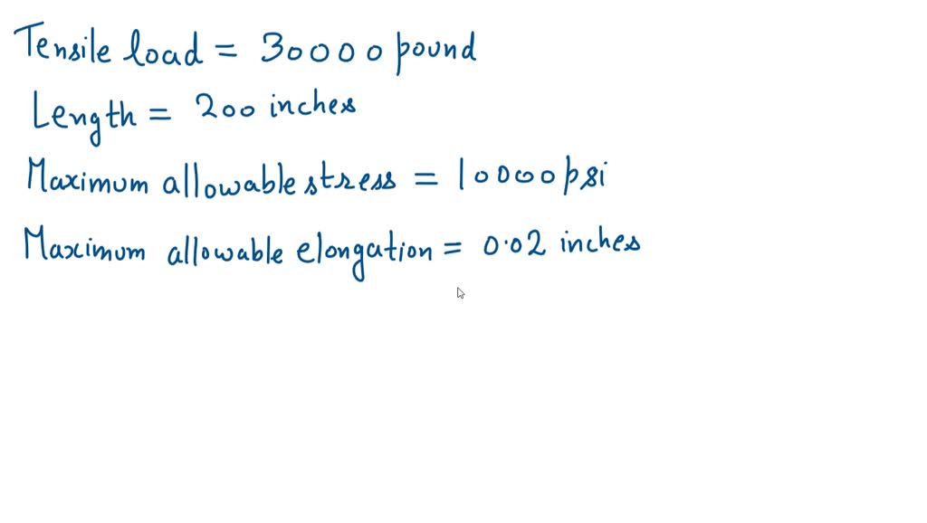 A steel support must connect two 30,000 pounds of tensile load ...