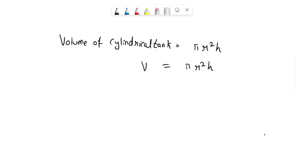 'A cylindrical tank with radius 5 m is being filled with water at a ...