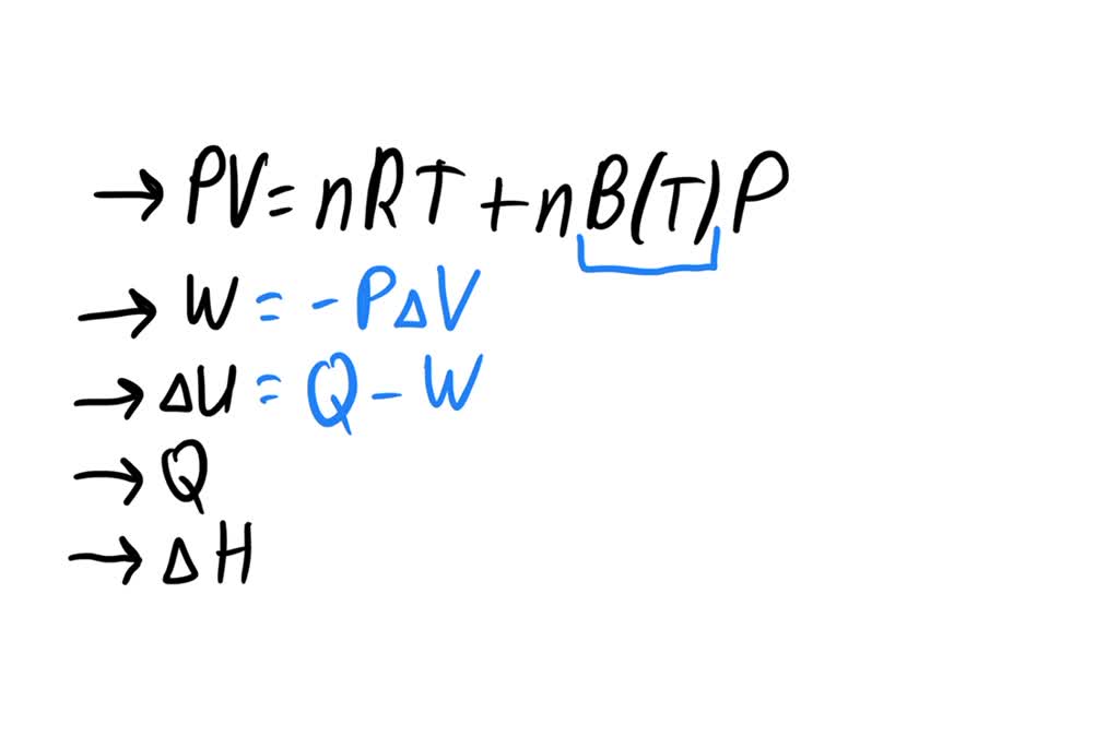 SOLVED: A gas obeys the equation of state PV=nRT +nB(T)P, where B(T) is ...