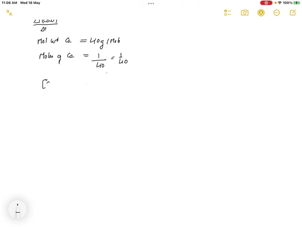 SOLVED: In the following reaction: 2Ca + O2 —> 2CaO. 1g of calcium is ...