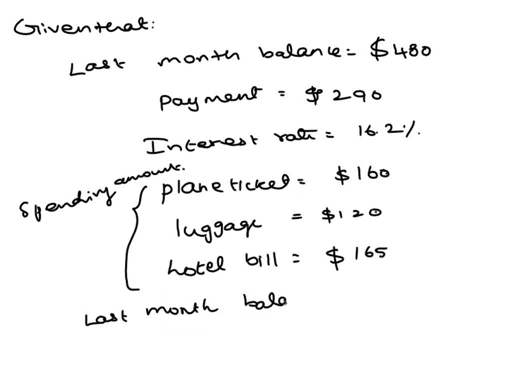 Use the unpaid balance method to find the finance charge on the credit ...