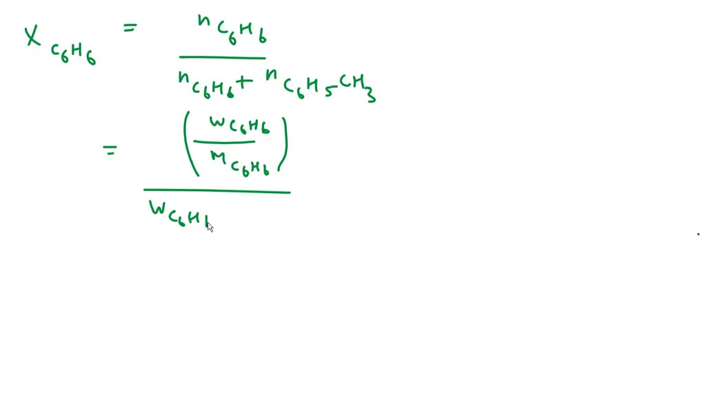 SOLVED: Calculate the mole fractions of the molecules of a mixture that ...