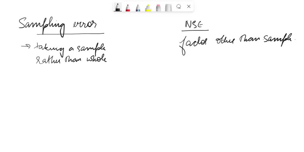 Solved 1 How Are Sampling Errors And Nonsampling Errors Different 2 6199