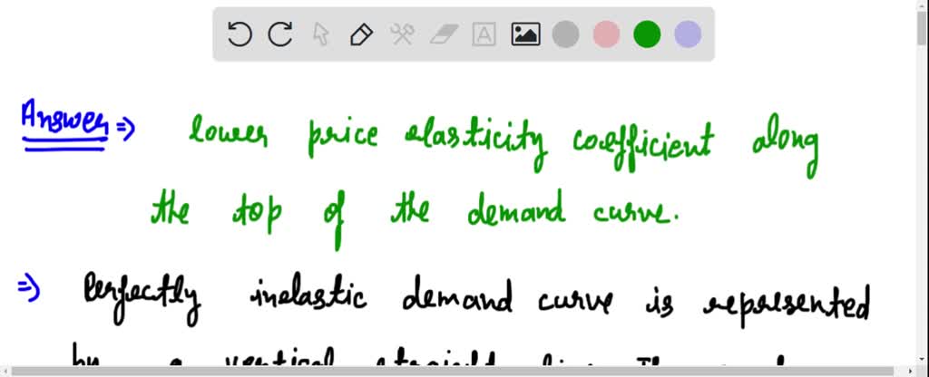 SOLVED: A downward-sloping straight-line demand curve will have a a ...