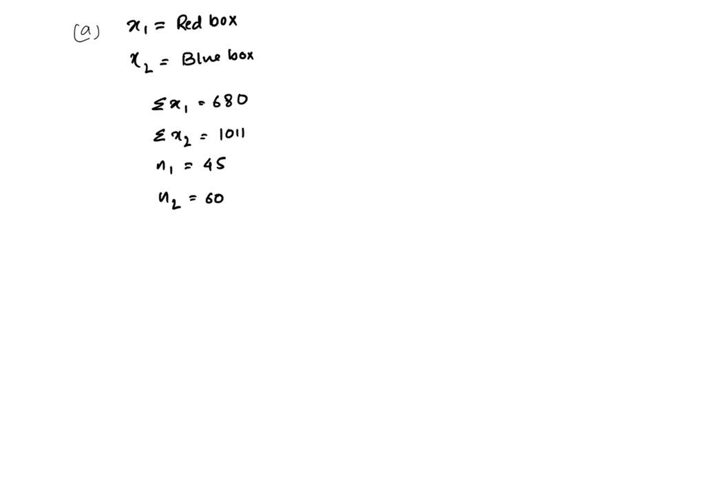 Solved Part A What Are The Mean Values Of People Who Would Purchase The Red Box And The Blue