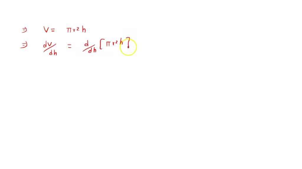 use calculus to find an expression for the rate of change of the volume ...