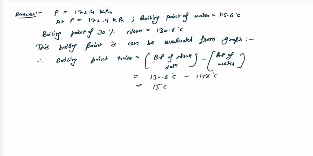 Sodium hydroxide (aqueous) is evaporated at 6 psia. If the solution is ...