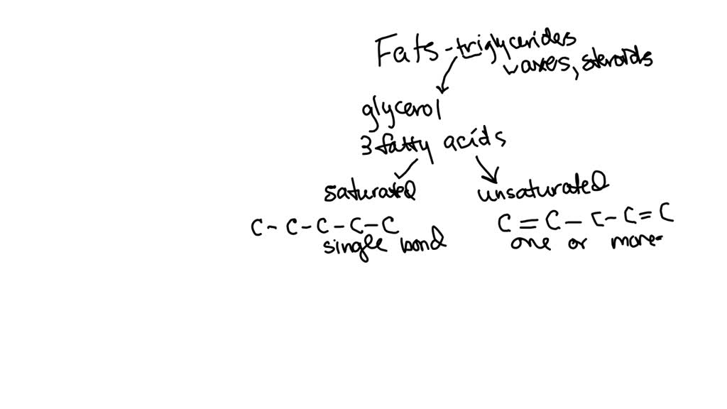 Two different types of fats are shown below. For each, choose the ...