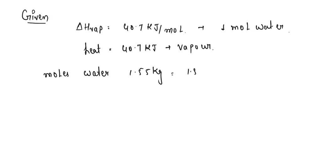 SOLVED: b. Calculate the enthalpy of vaporization (ΔH°vap) of HCN(D) in ...