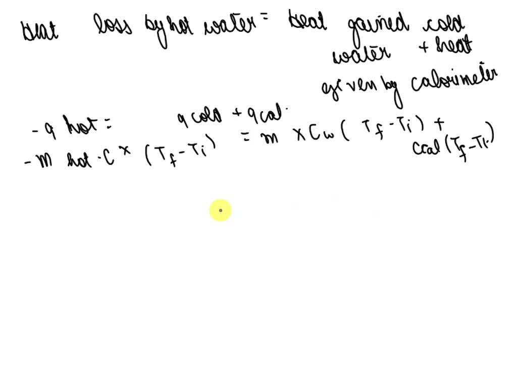 SOLVED: Verify your calculation: Temperature of cold water (Â°C ...