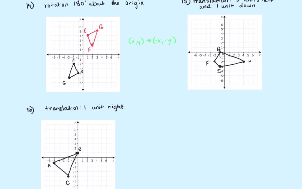 SOLVED: Which describes the translation (rom lett units down units Ieht ...