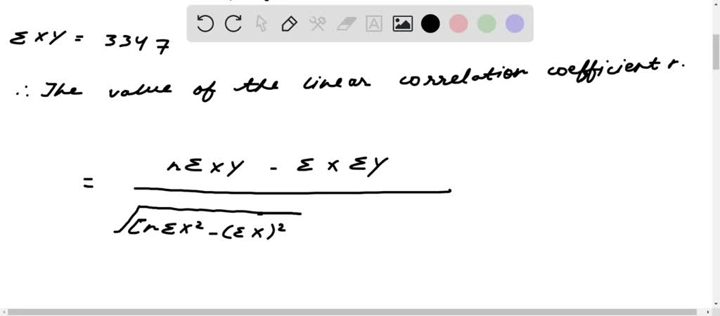 SOLVED:Question 5 (1 point) Find the value of the linear correlation ...